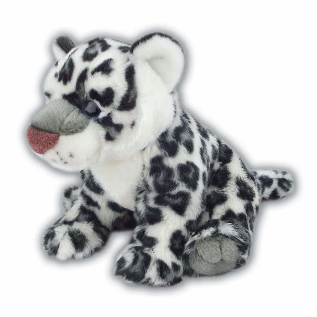 Sitting Cute Snow Leopard with Beans – Ark Toys