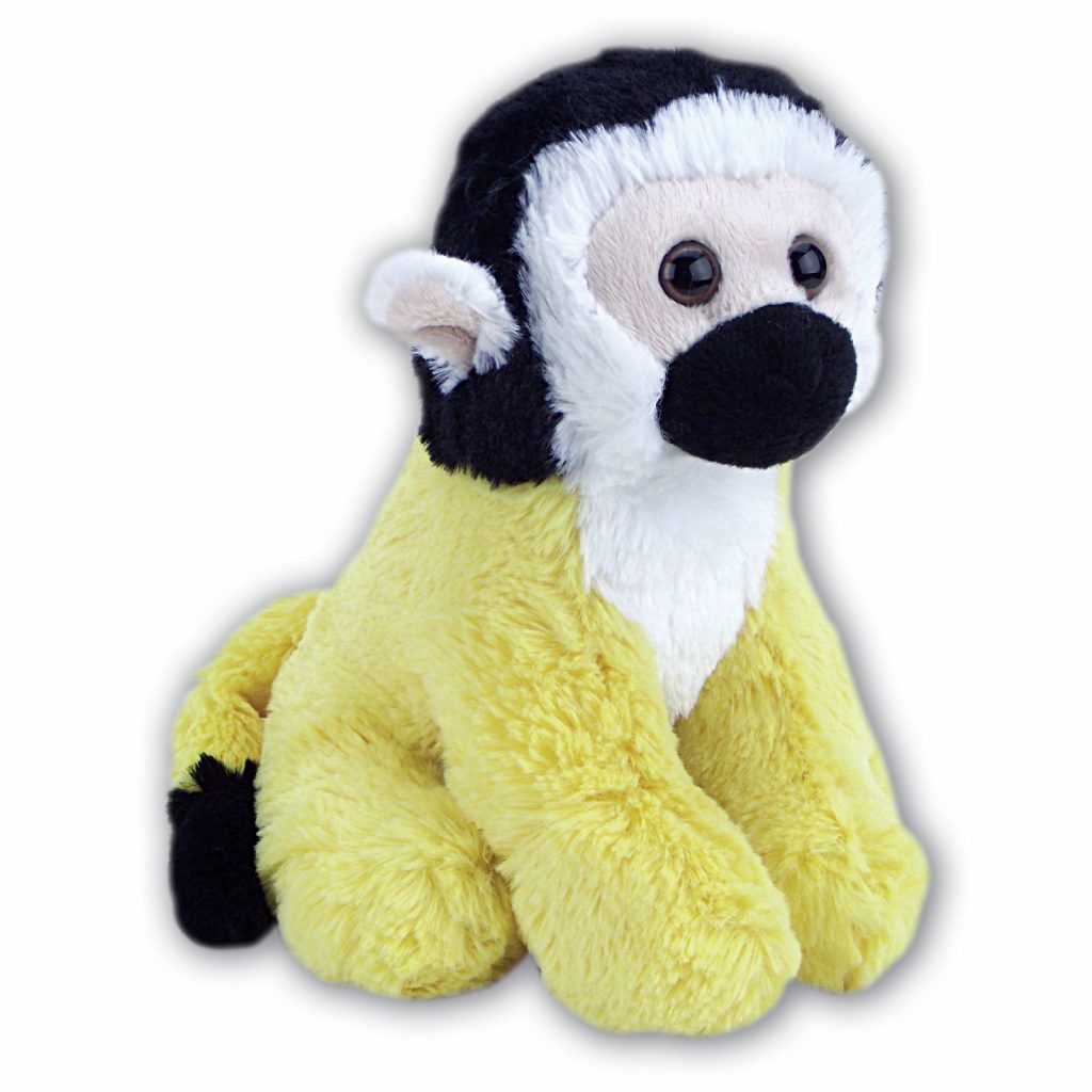 Sitting Squirrel Monkey with Beans | Wildlife Toys UK