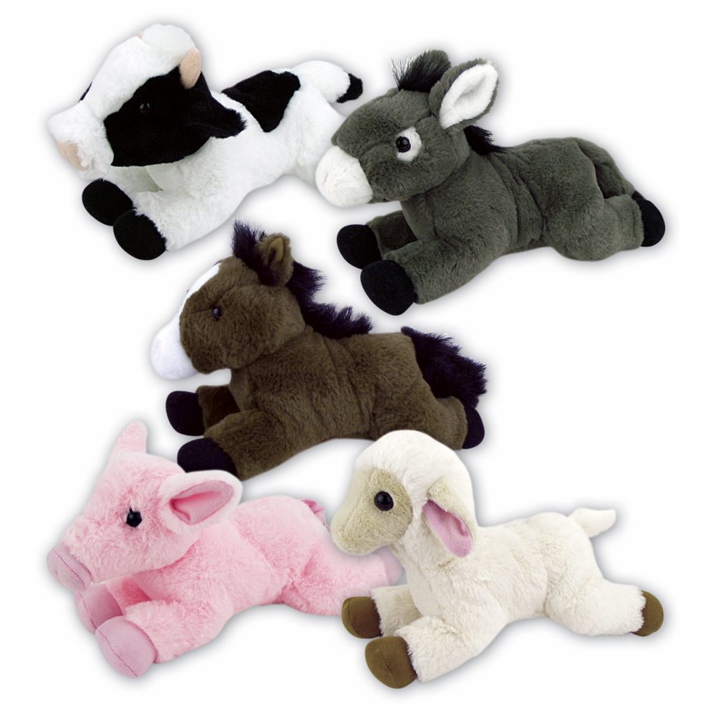 Farm Animals Lying with Beans | Farm & British Widlife Toys UK