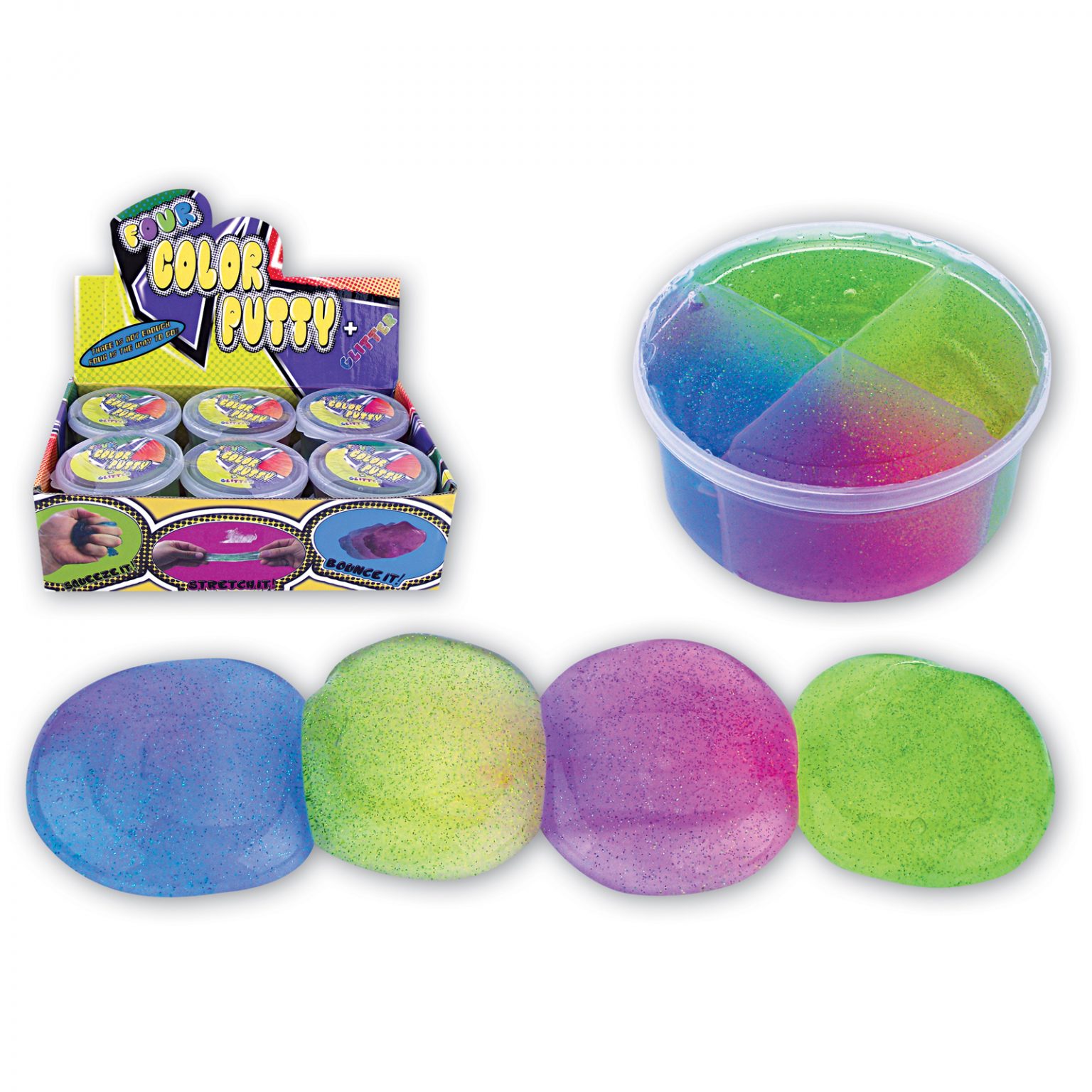 Four Colour Putty | Clearance Toys UK