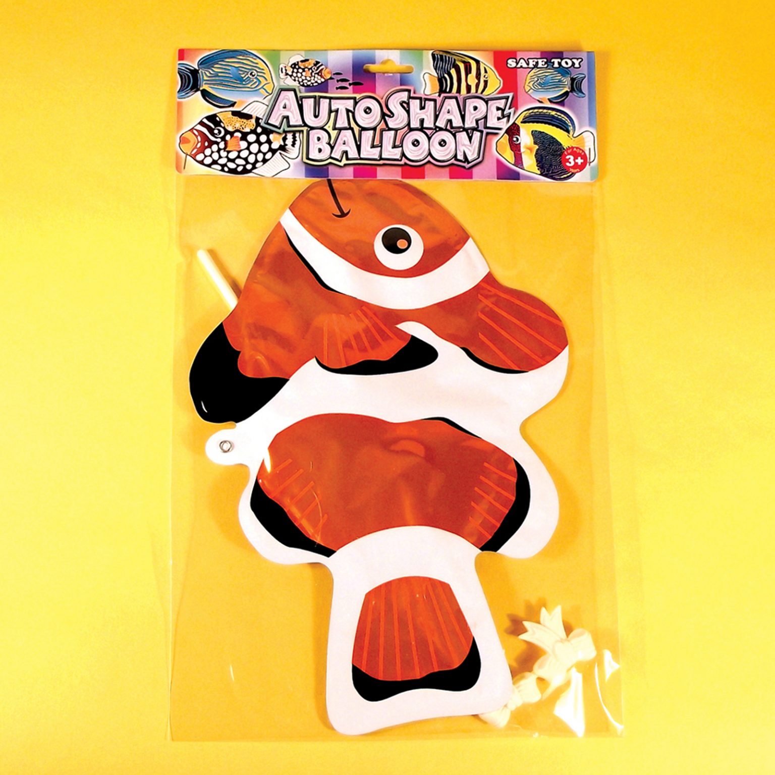 Auto Shape Balloon – Clownfish with Header Card – Ark Toys