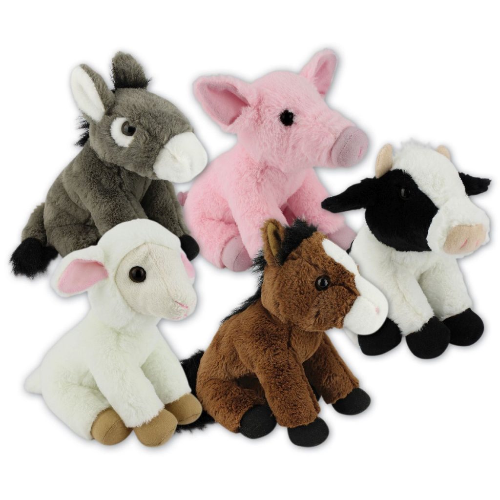 Farm Animals Sitting with Beans | Farm & British Widlife Toys UK